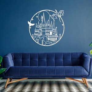 Wizard Magic School Metal Wall Art, Movie Fan Gift, Witch and Wizard ...
