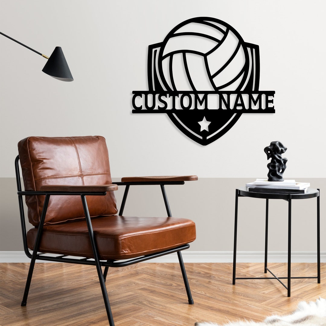 Custom Volleyball Team Sign Wall Art With LED Light, Personalized Girl ...