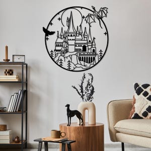 Wizard Magic School Metal Wall Art, Movie Fan Gift, Witch and Wizard ...