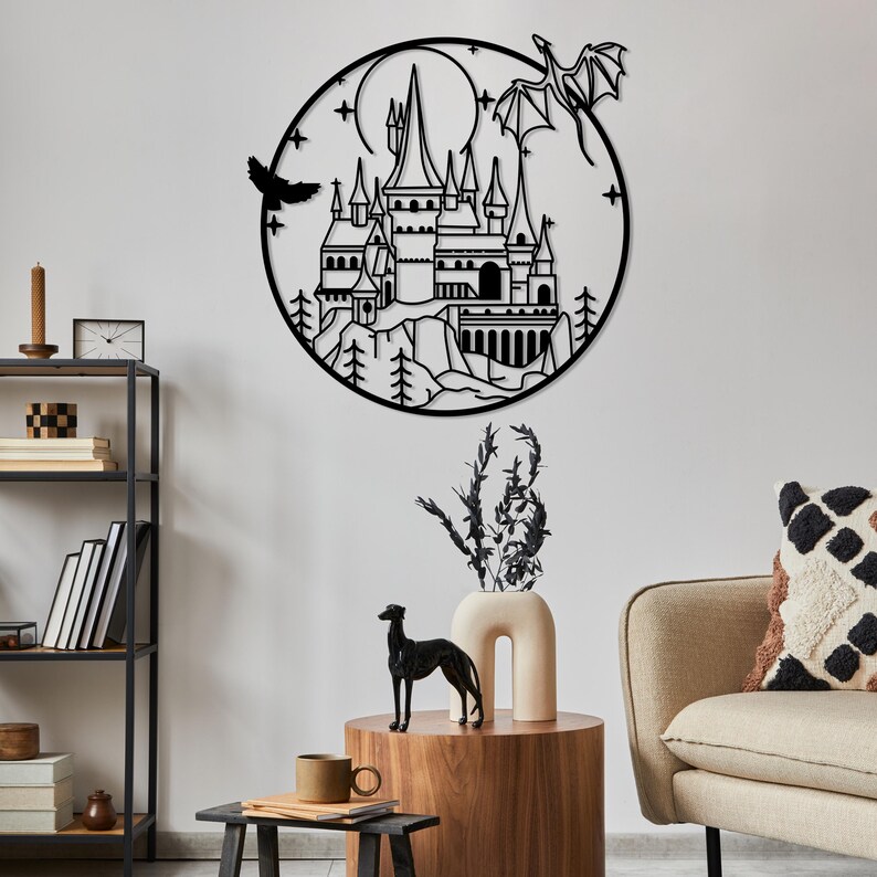 Wizard Magic School Metal Wall Art, Movie Fan Gift, Witch and Wizard ...