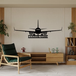 Personalized Airplane Name Sign, Custom Aviation Gift, Aircraft Name ...