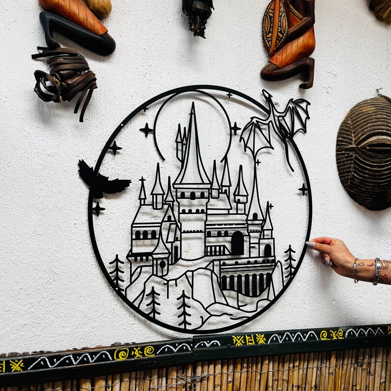 Wizard Magic School Metal Wall Art, Movie Fan Gift, Witch and Wizard ...