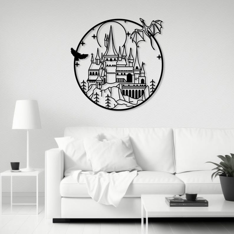 Wizard Magic School Metal Wall Art, Movie Fan Gift, Witch and Wizard ...