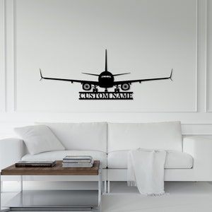 Personalized Airplane Name Sign, Custom Aviation Gift, Aircraft Name ...