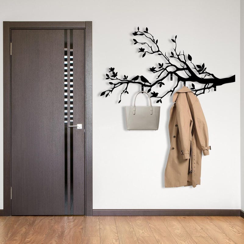 Coat Rack Silver Hooks - Etsy