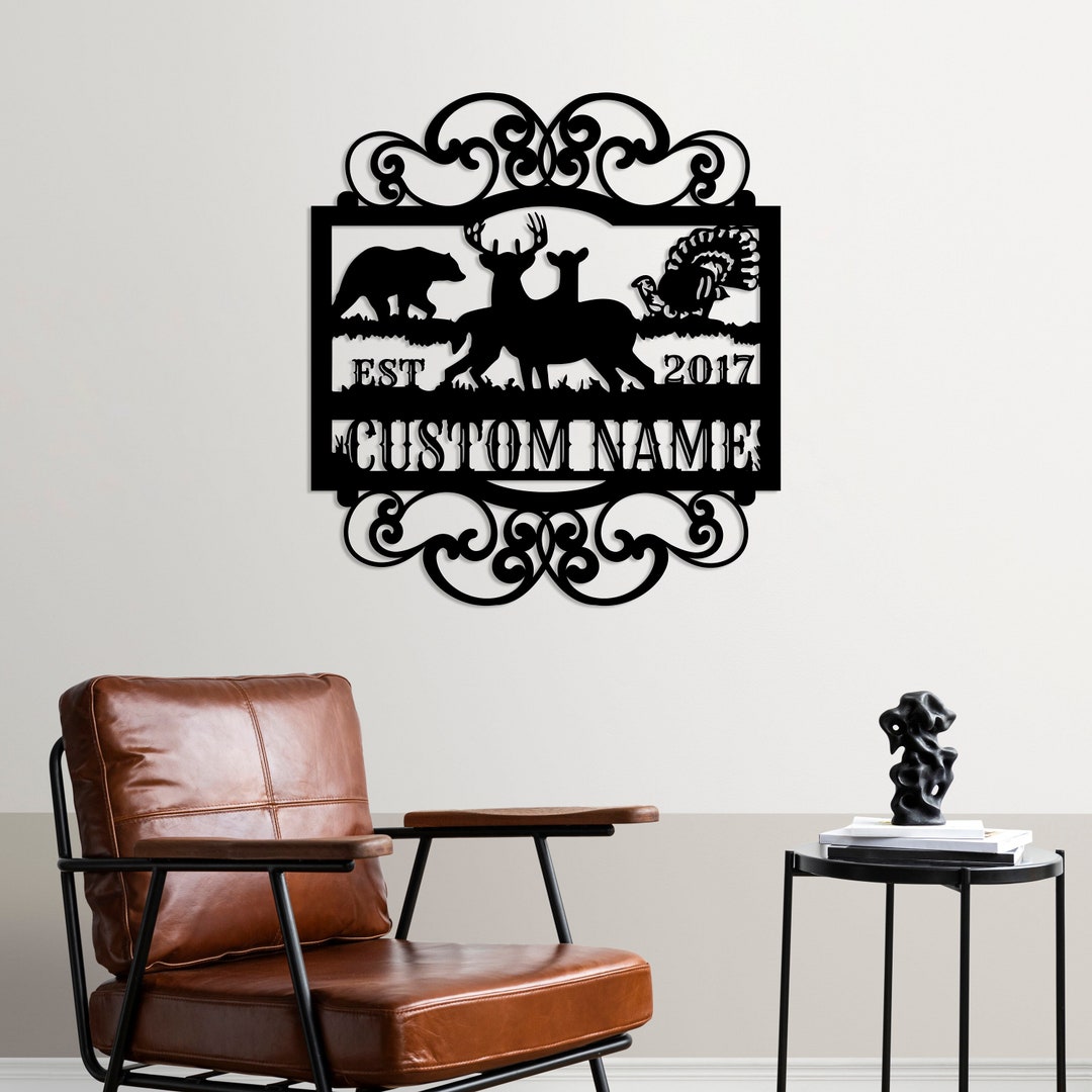 Custom Farmhouse Metal Sign, Personalized Name Sign, Animal Farm Sign ...