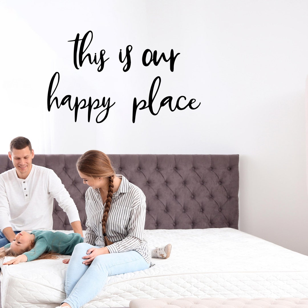 This is Our Happy Place Metal Wall Sign, Quotes Sign, Boho Wall Hanging ...