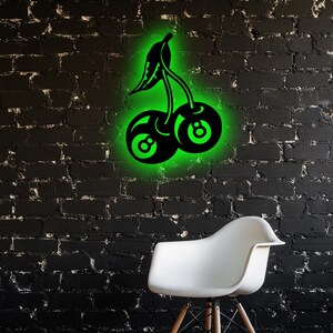 Cherry 8 Metal LED Sign, Trend Cherries Sign, Lucky LED Sign, Casino ...