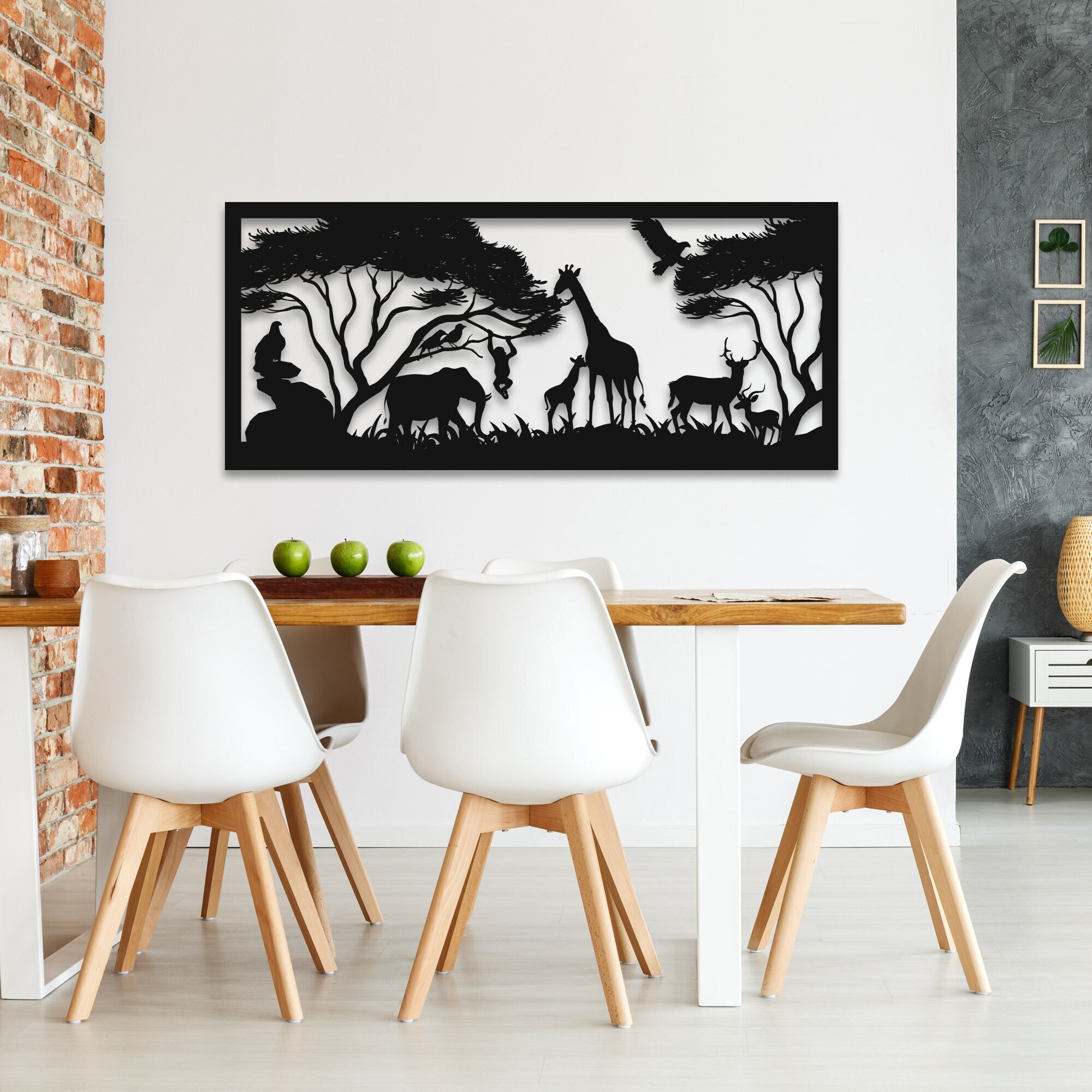 Africa Metal Wall Decor, Nature Metal Decor, Safari Animals Wall Art ...
