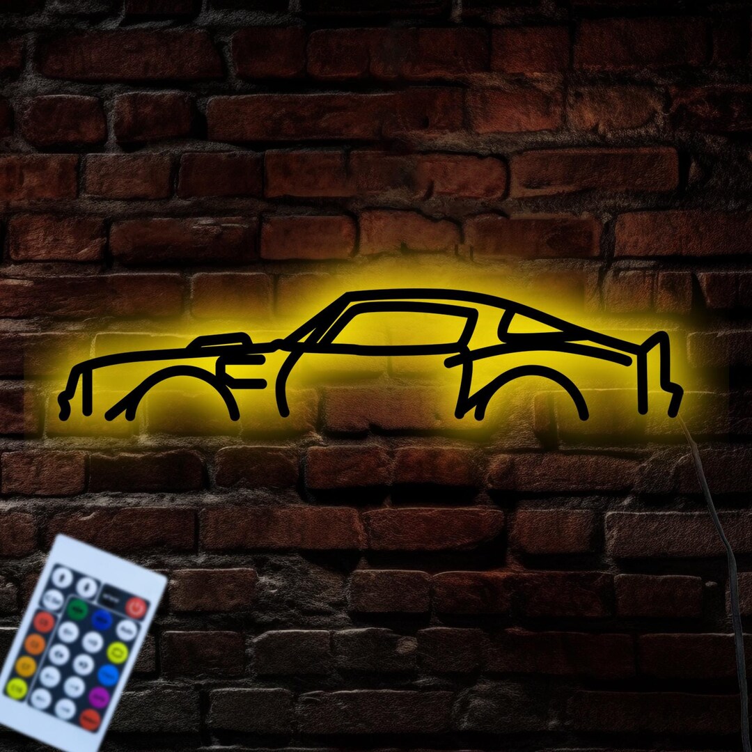 Classic Metal Wall Art LED Sign, Car LED Light, Car Guy Gift, Garage ...
