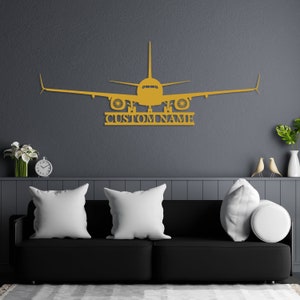 Personalized Airplane Name Sign, Custom Aviation Gift, Aircraft Name ...