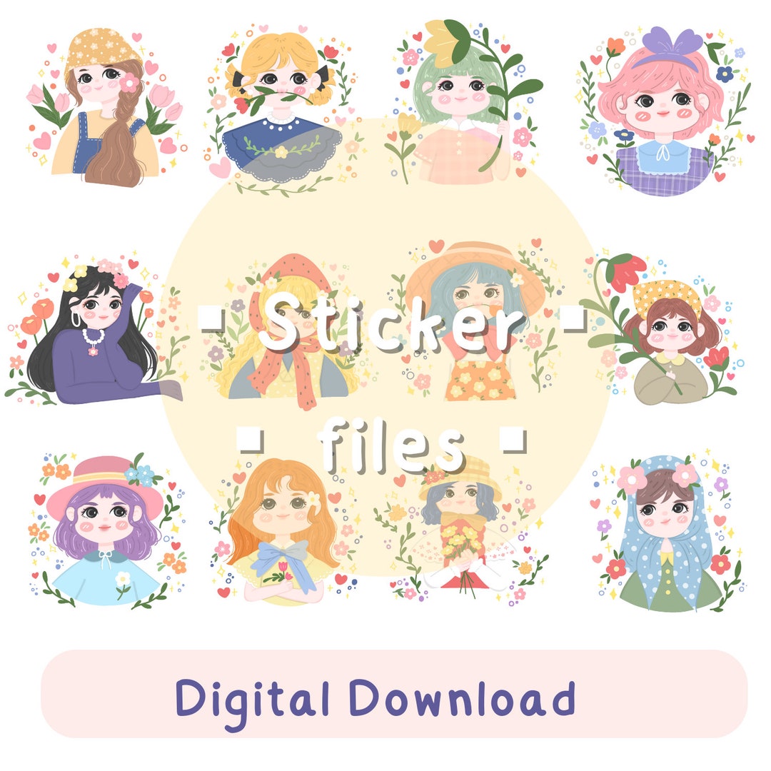 Sticker Designs Bundle, Digital Sticker Pack, Stickers Bundle, Sticker ...