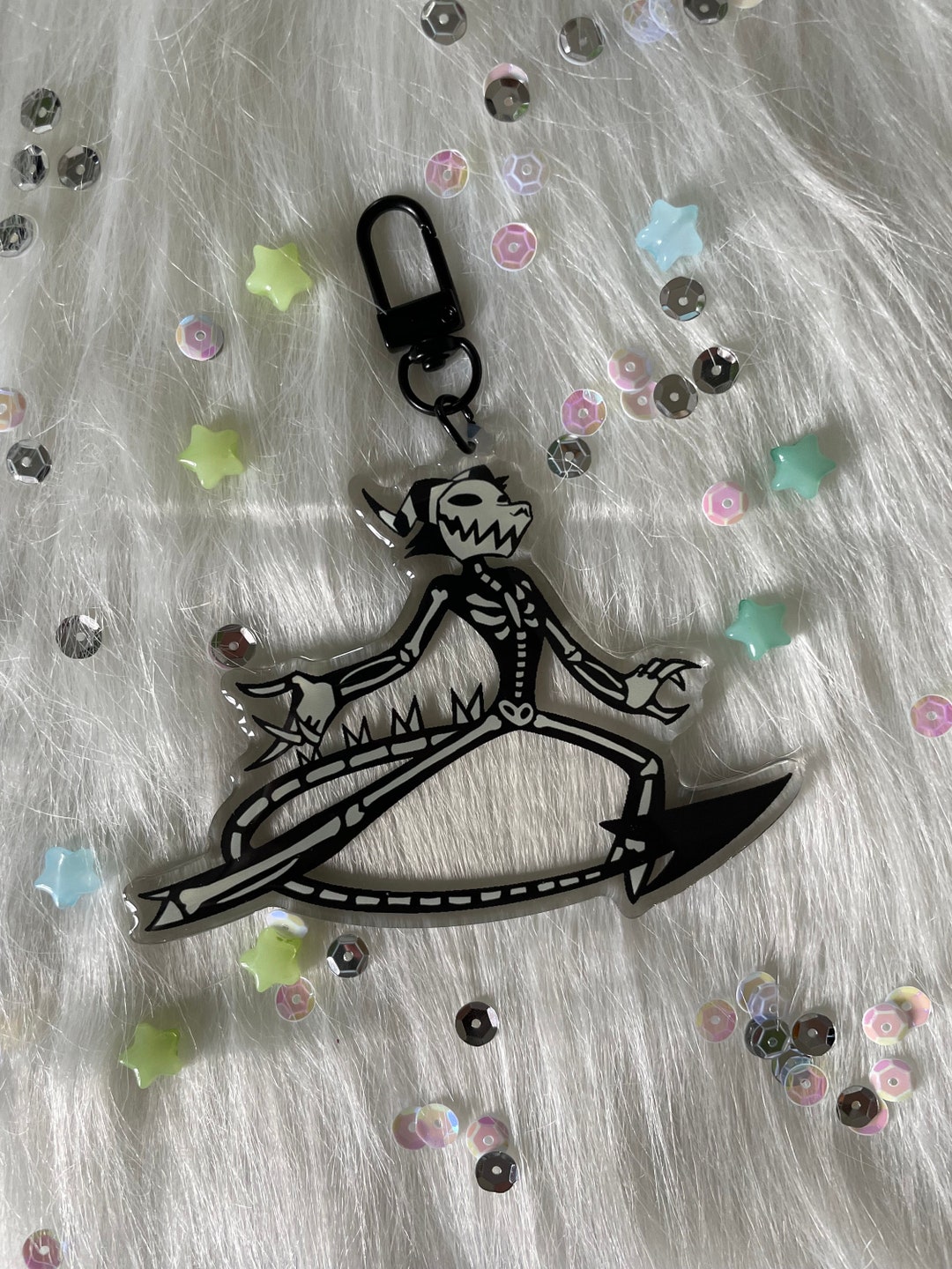 Helluva Boss Striker Skeleton Keychain 4 Ich - Etsy