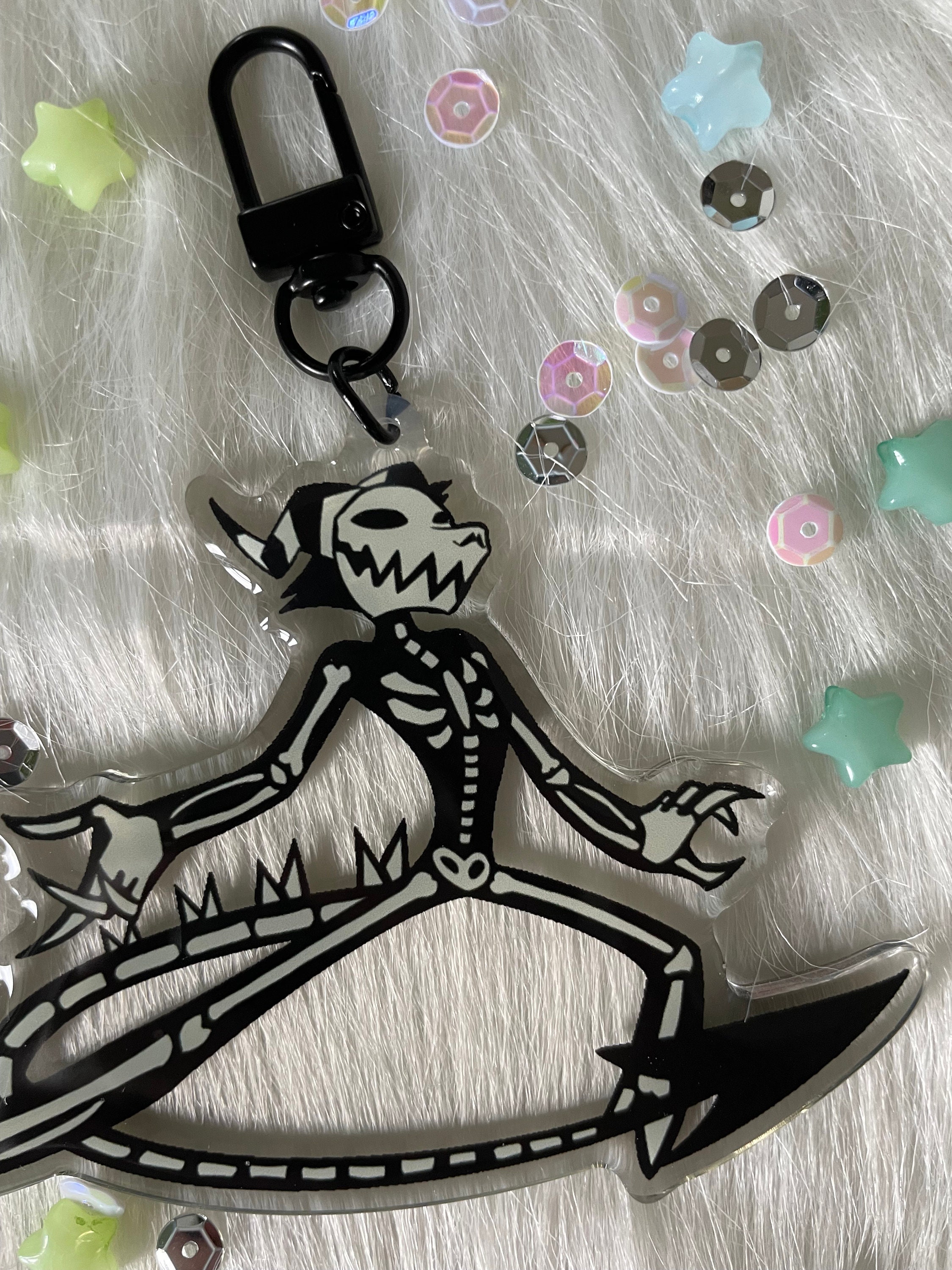 Helluva Boss Striker Skeleton Keychain 4 Ich - Etsy