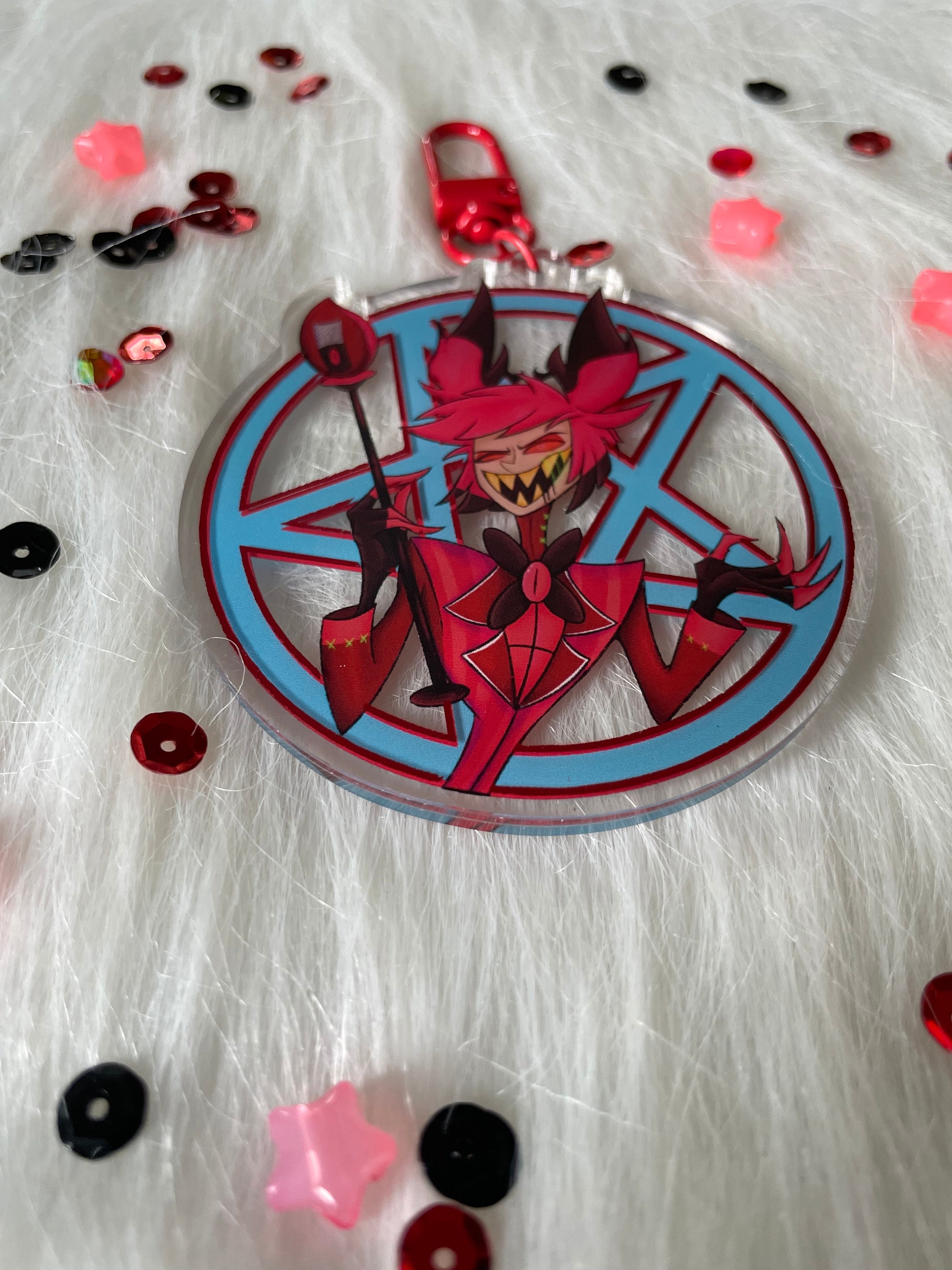 Hazbin Hotel Alastor Foil Keychain - Etsy