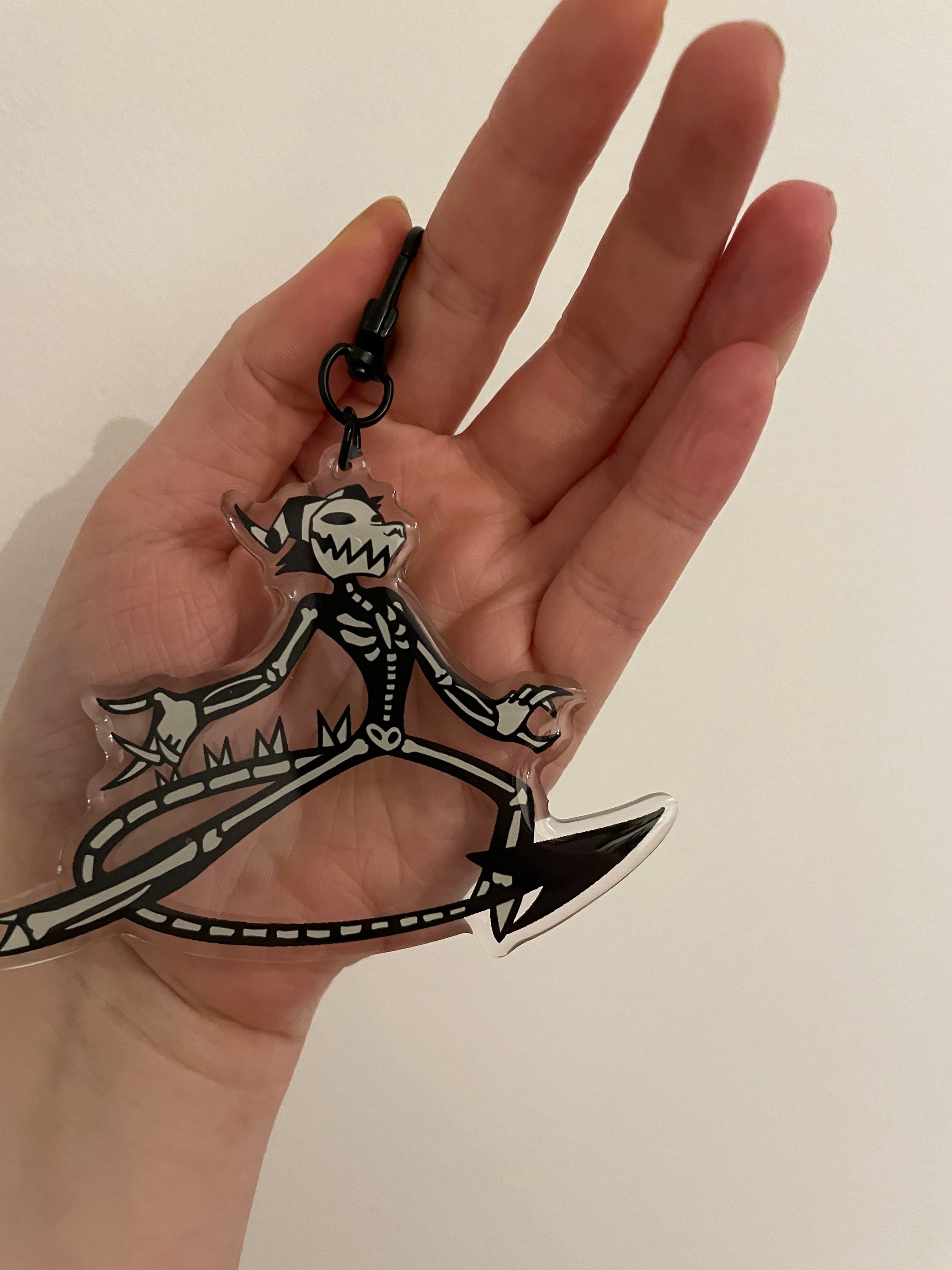 Helluva Boss Striker Skeleton Keychain 4 Ich - Etsy UK