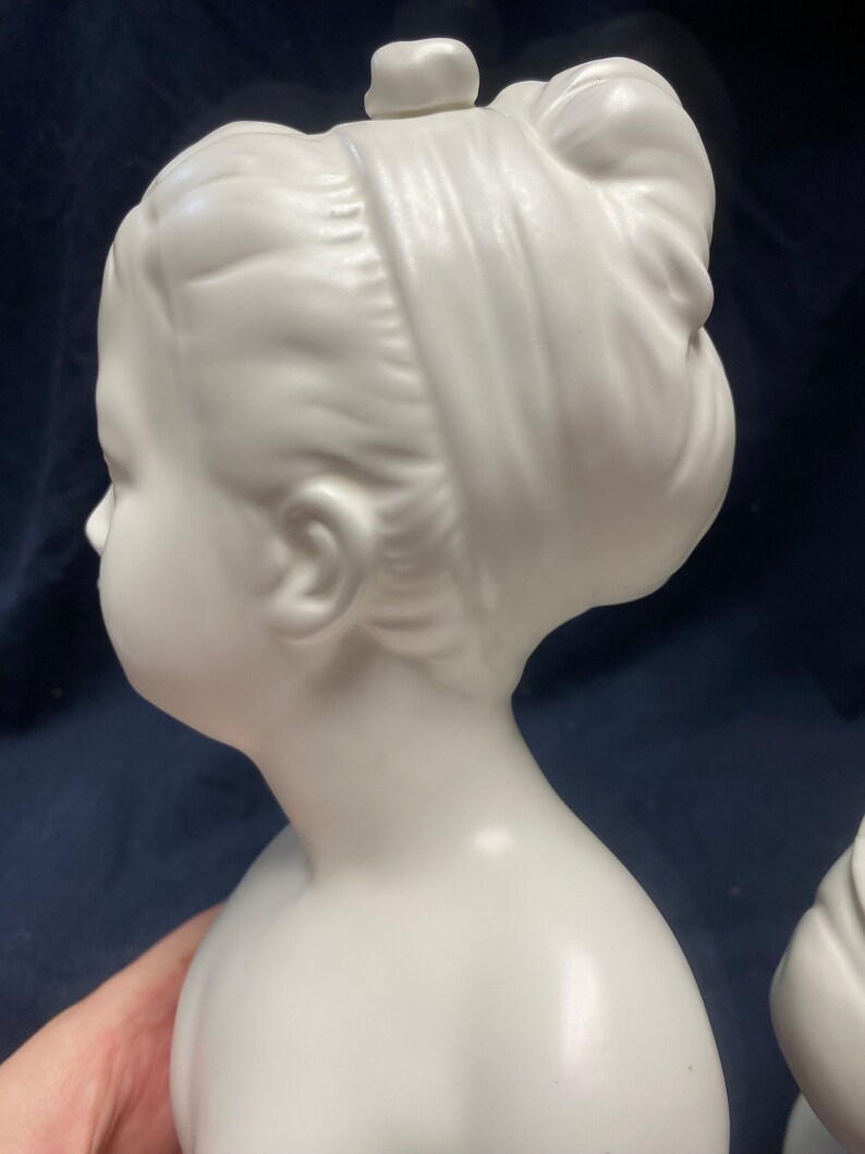 Vintage Head Bust Set of Two - Etsy