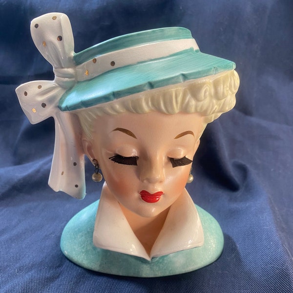 Vintage Lady Head Planter