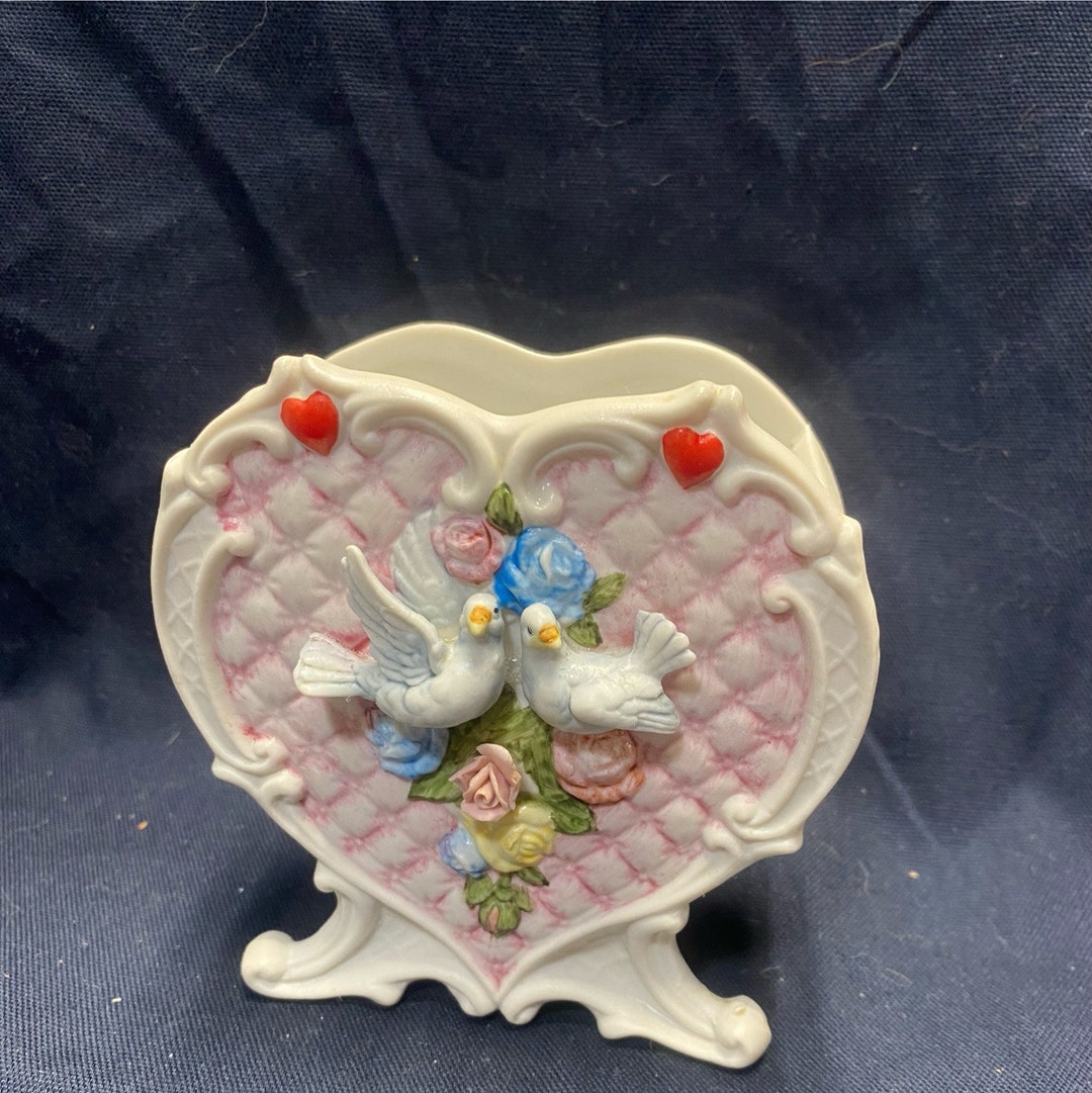 Vintage Relpo Heart Shaped Planter - Etsy