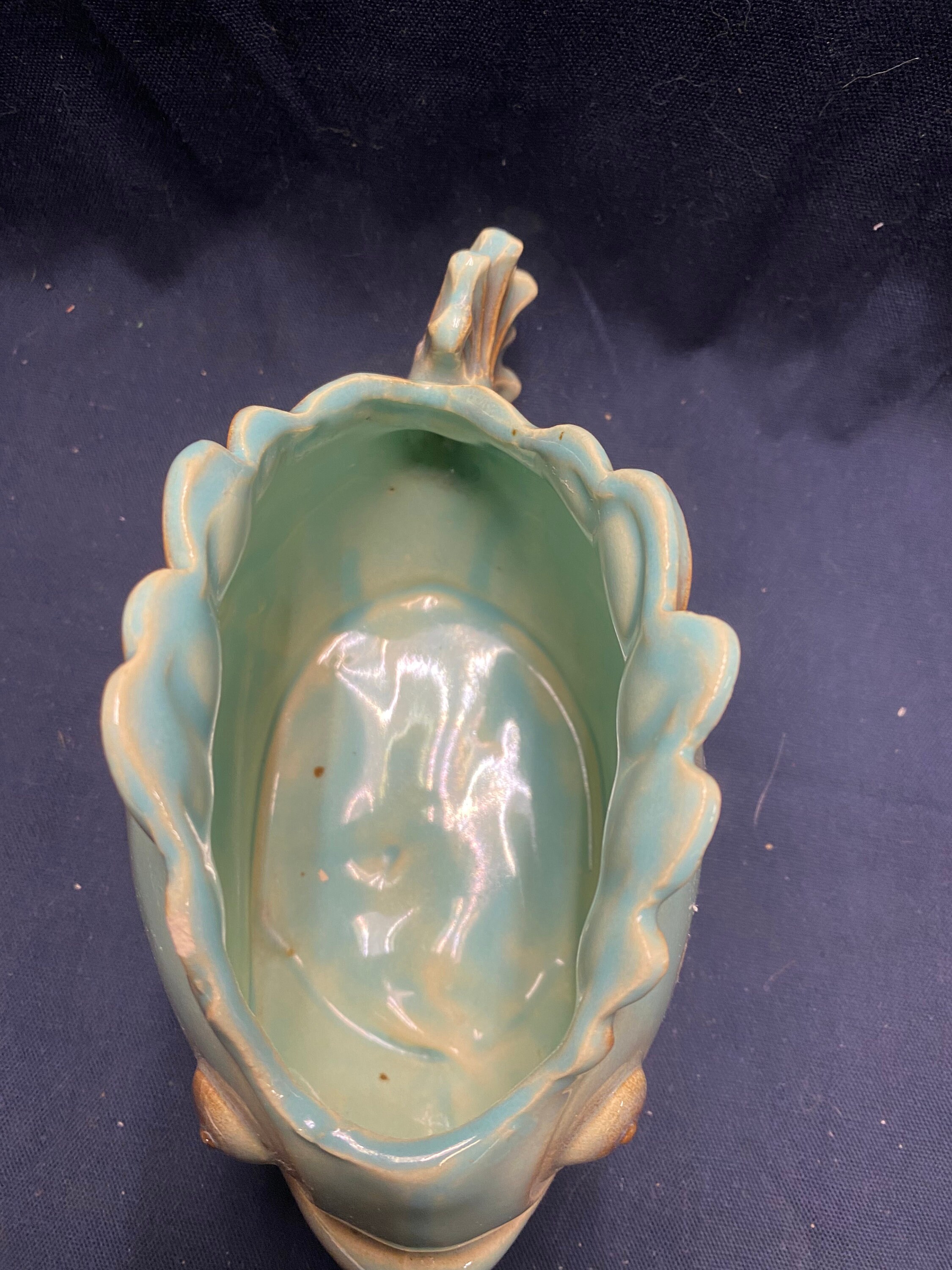 Blue Ceramic Fish Planter - Etsy