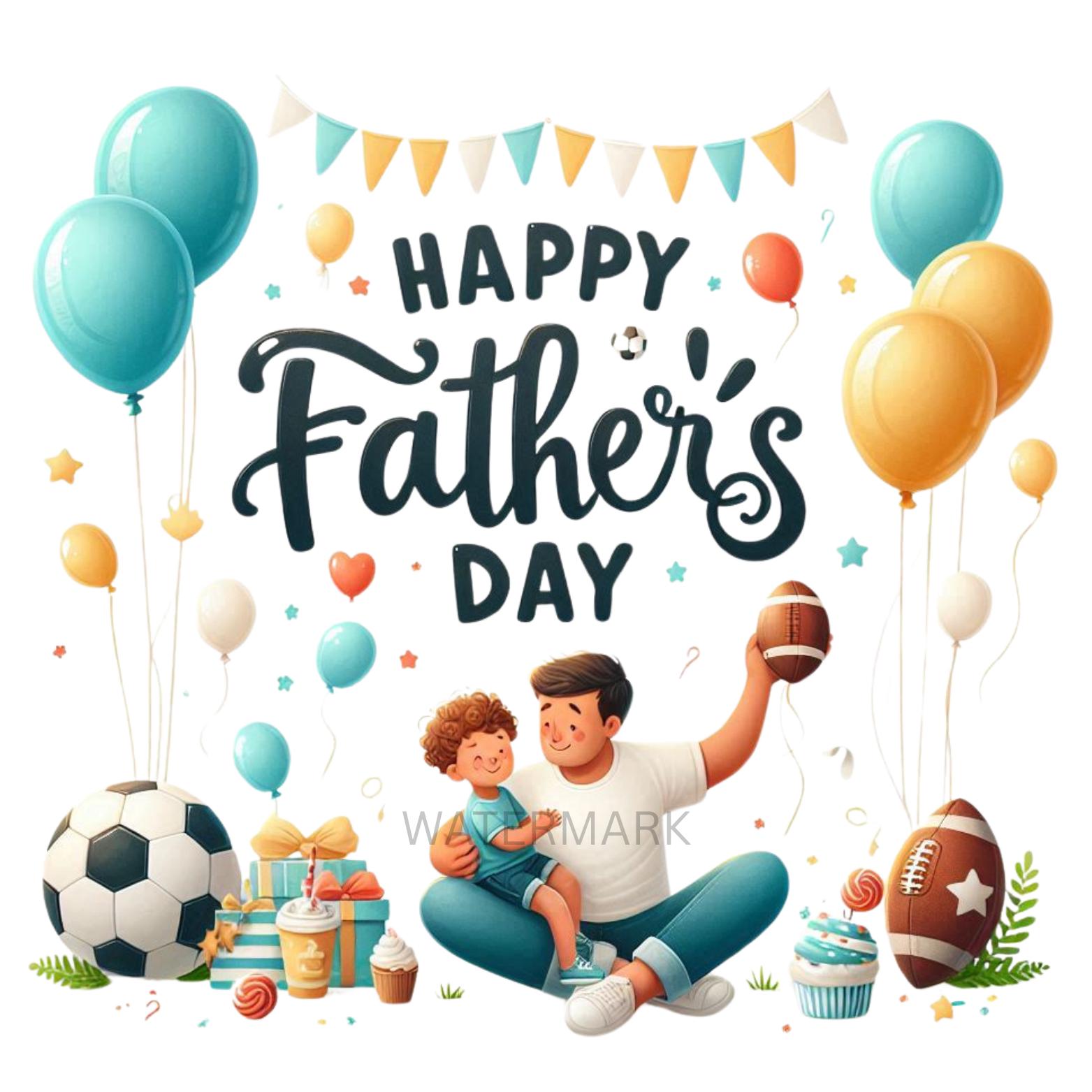 10 Father’s Day Clipart Bundle PNG Football Dad Sublimation Arts and ...