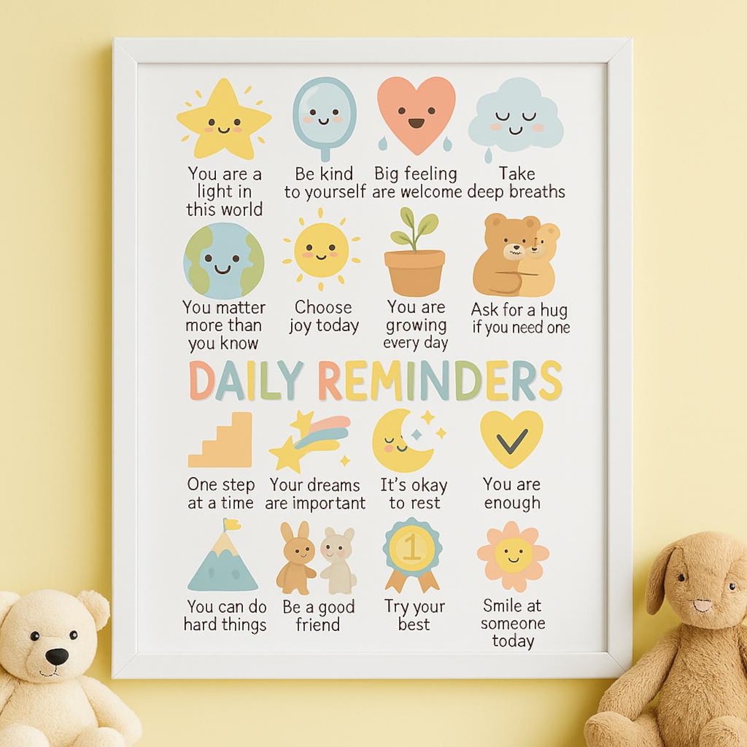 Positive Affirmation Poster, School Psychology, Mental Health, Calming ...