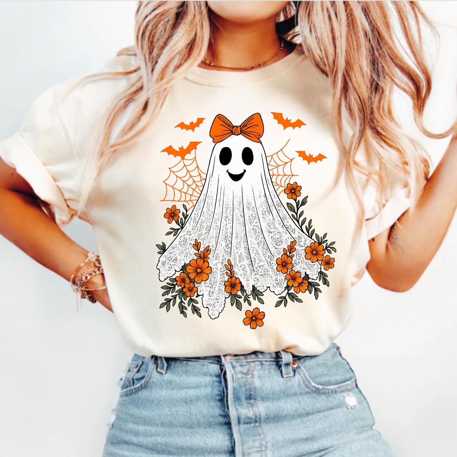 Cute White Lace Ghost PNG Halloween Clipart Spooky Png Retro Halloween ...