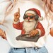 Cool DJ Santa PNG | Funny Christmas Santa With Turntable | Hipster ...