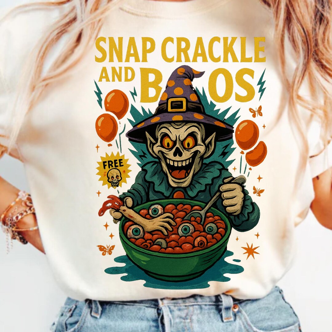 Snap, Crackle and Boos PNG - Spooky Cereal Halloween Sublimation ...