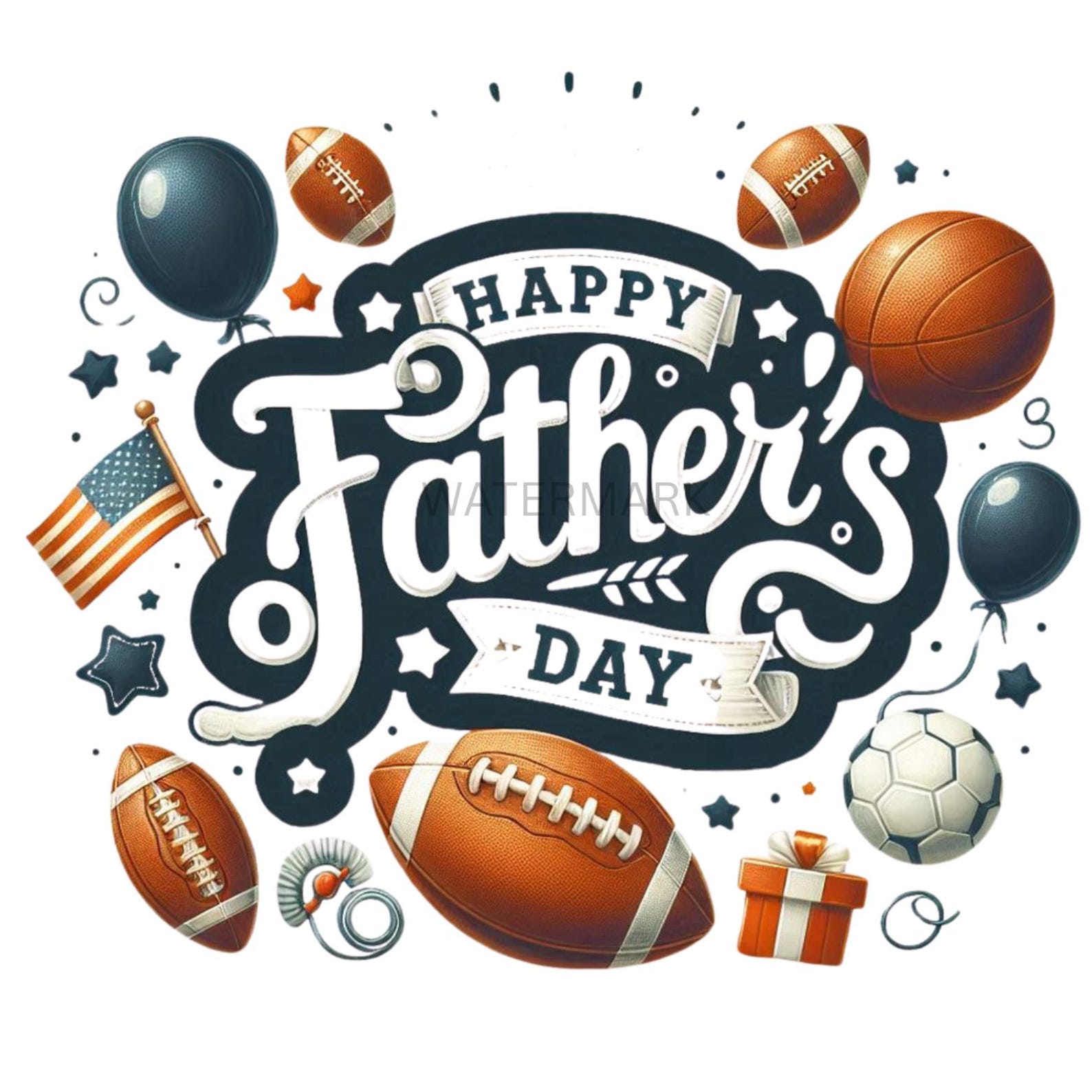10 Father’s Day Clipart Bundle PNG Football Dad Sublimation Arts and ...