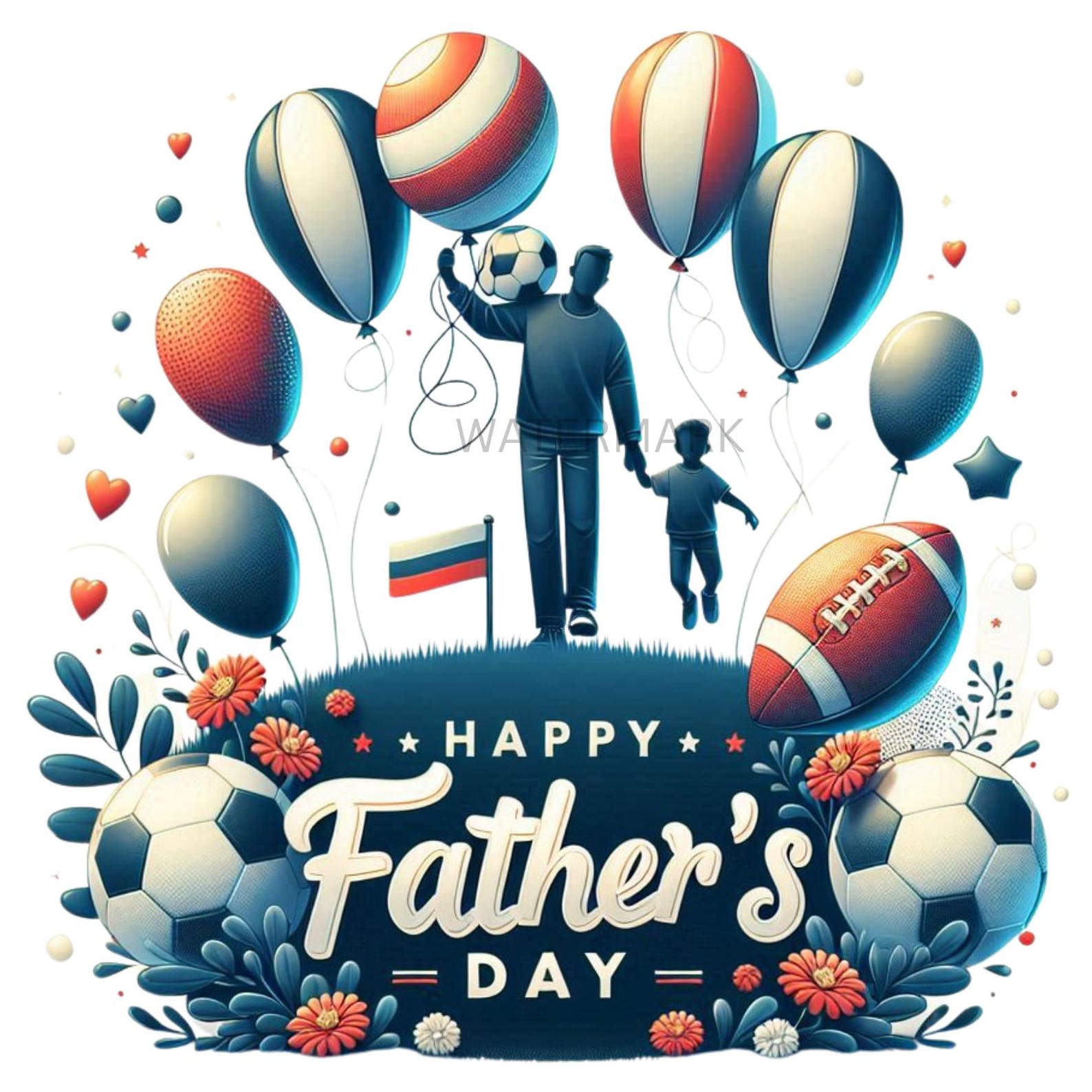 10 Father’s Day Clipart Bundle PNG Football Dad Sublimation Arts and ...