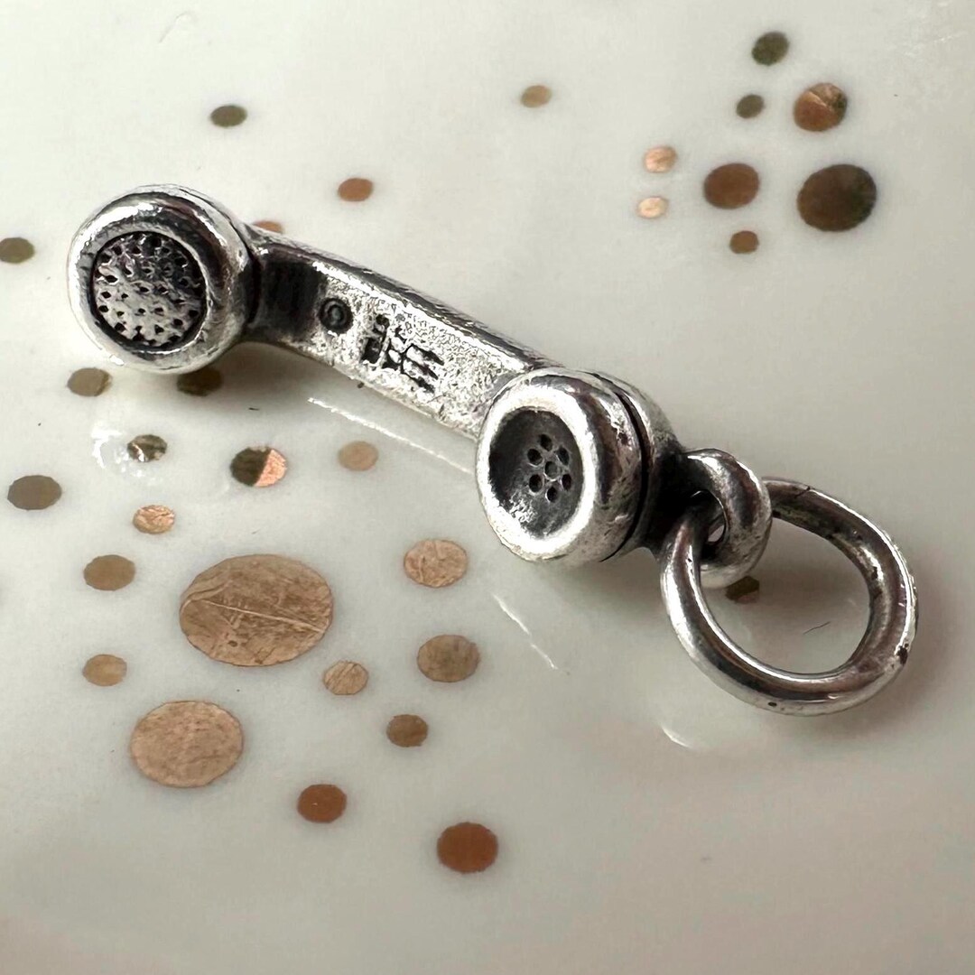 Retired James Avery 925 Sterling Silver Phone Receiver Telephone Charm ...