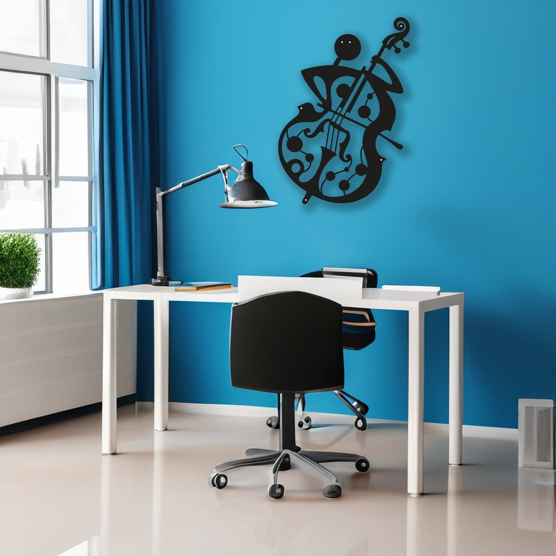 Metal Wall Art Inspired by Jazz Music and Double Bass-wall Art for ...
