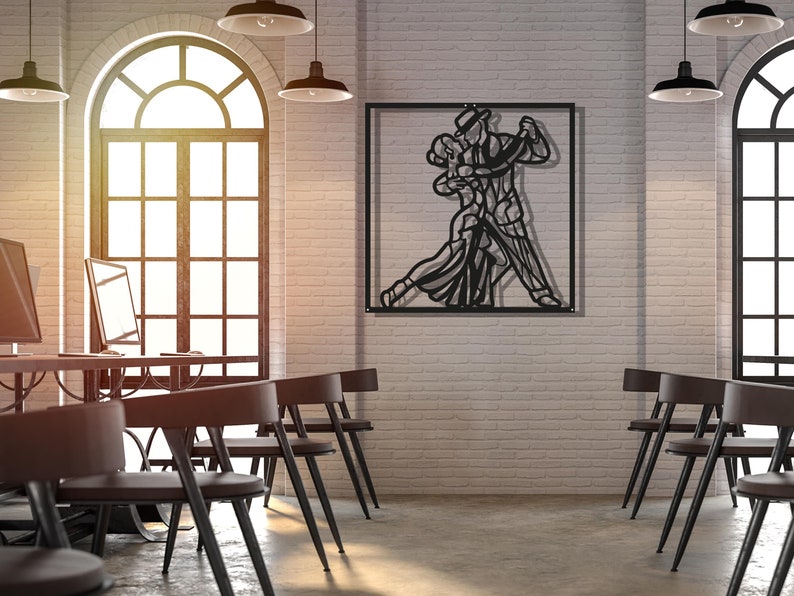 A Man and Woman, Tango Dancing Metal Wall Art, Unique Dance Studio ...