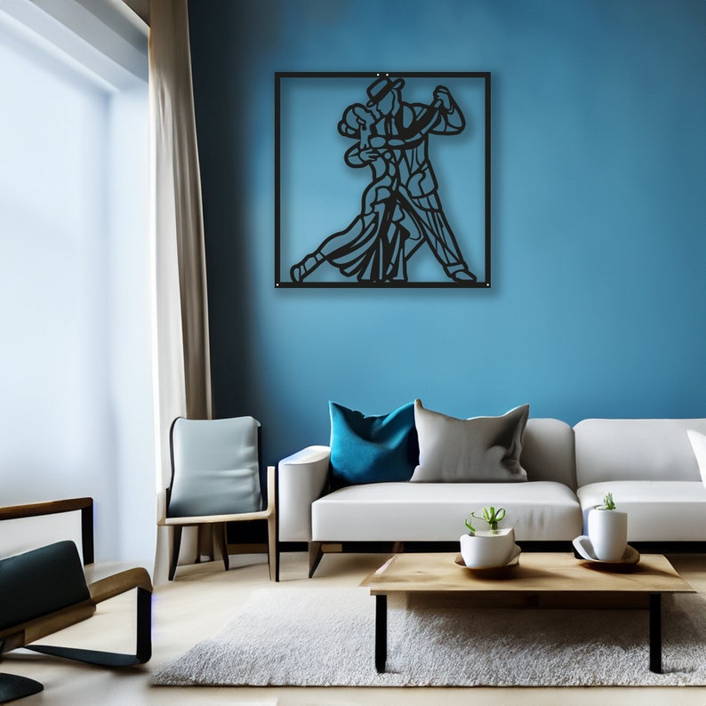 A Man and Woman, Tango Dancing Metal Wall Art, Unique Dance Studio ...