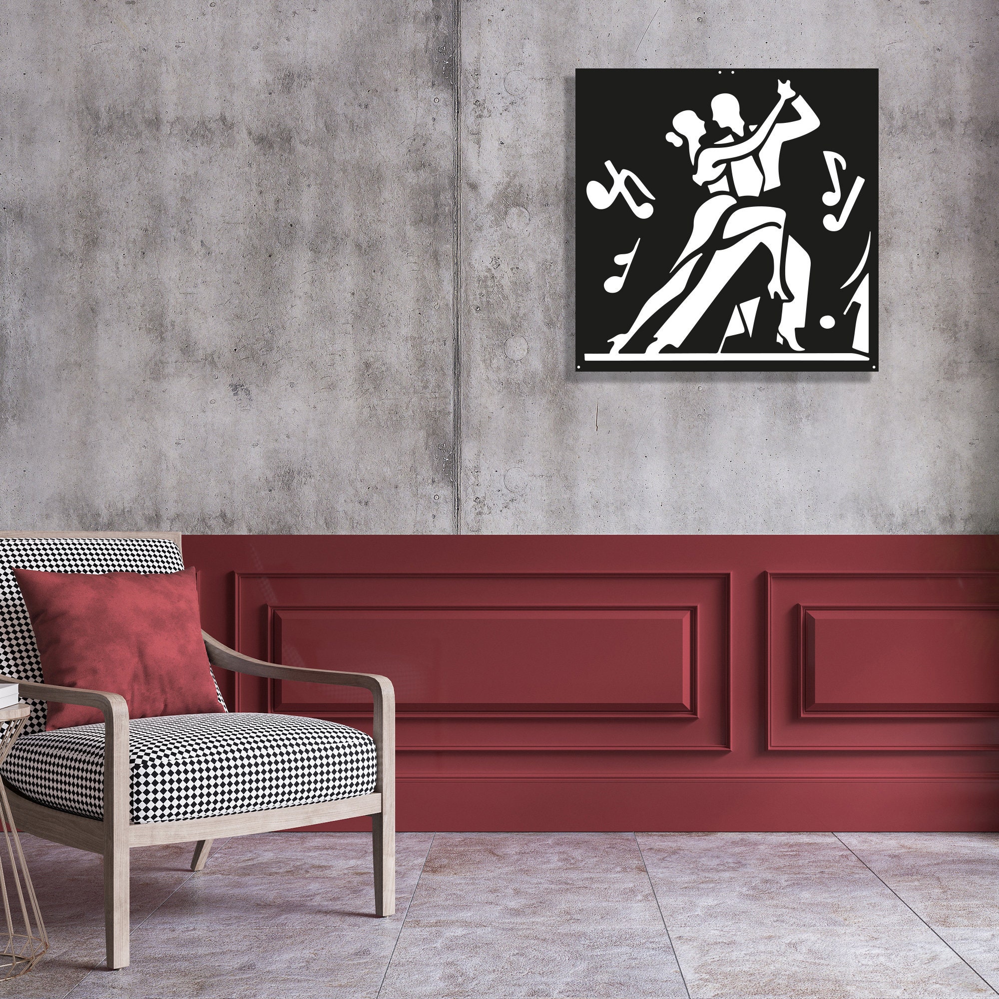 Metal Wall Decor, Metal Love Dance Wall Art, Music & Dance Studio Decoration, Dance Sign ...