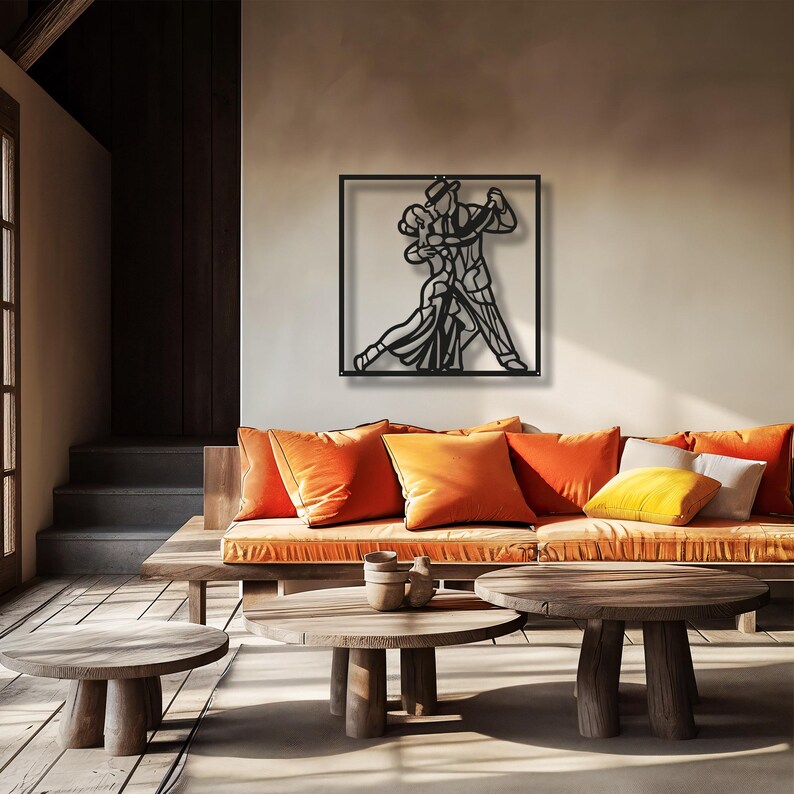 A Man and Woman, Tango Dancing Metal Wall Art, Unique Dance Studio ...