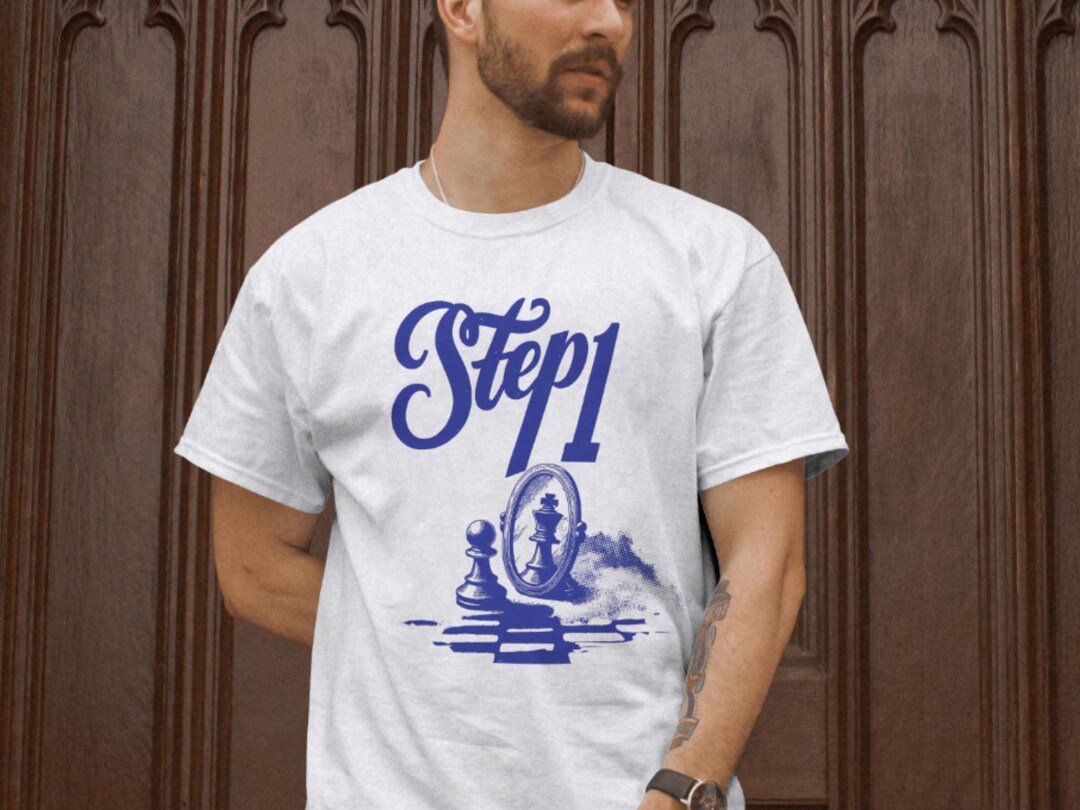 Step 1 Graphic White Tee, Street Wear Tees Urban Style, Cool Crewneck ...