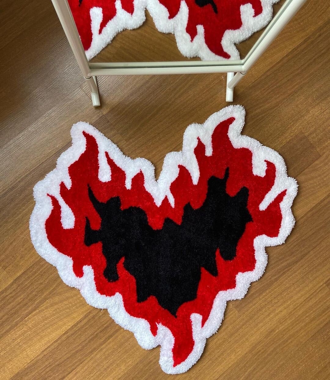 Heart Tufted Rug Custom Rug, Handmade Rug, Fluffy & Soft, Housewarming ...