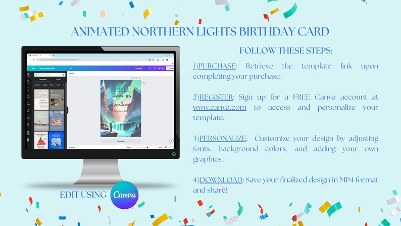 Ecard Birthday Card Northern Lights Animated Birthday Card Children ...