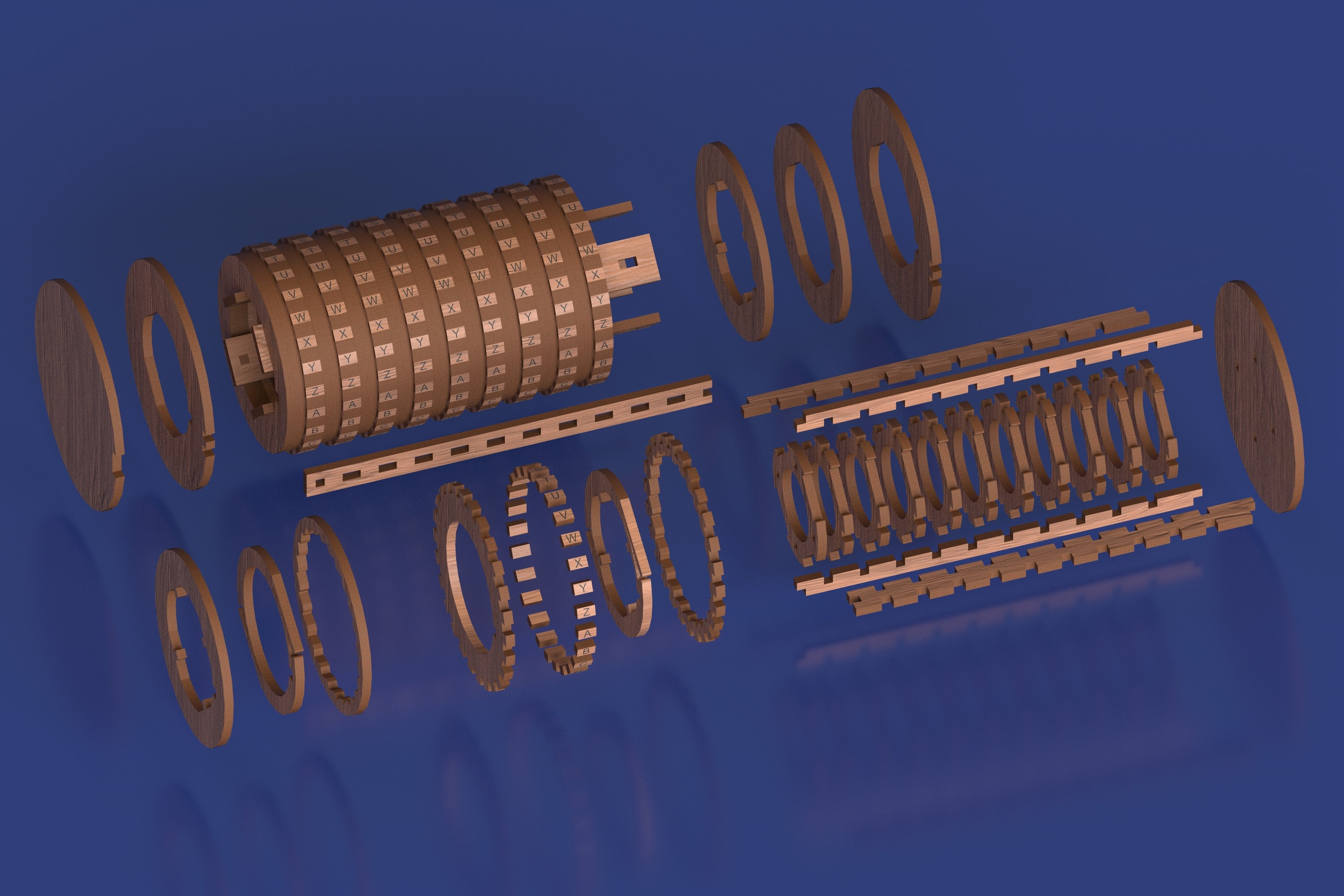 Cryptex Puzzle Box Laser Cut Files Svg Dxf Cdr Pdf CNC 3d Puzzle ...