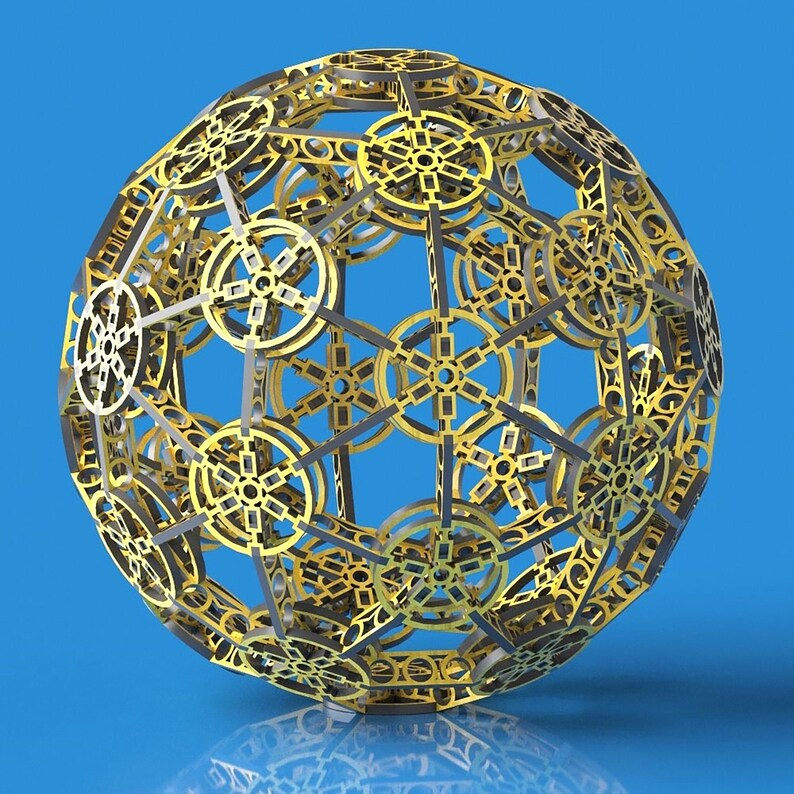 Sphere 3D Puzzle SVG – Laser Cut File | DIY Globe Decor | CNC Vector ...