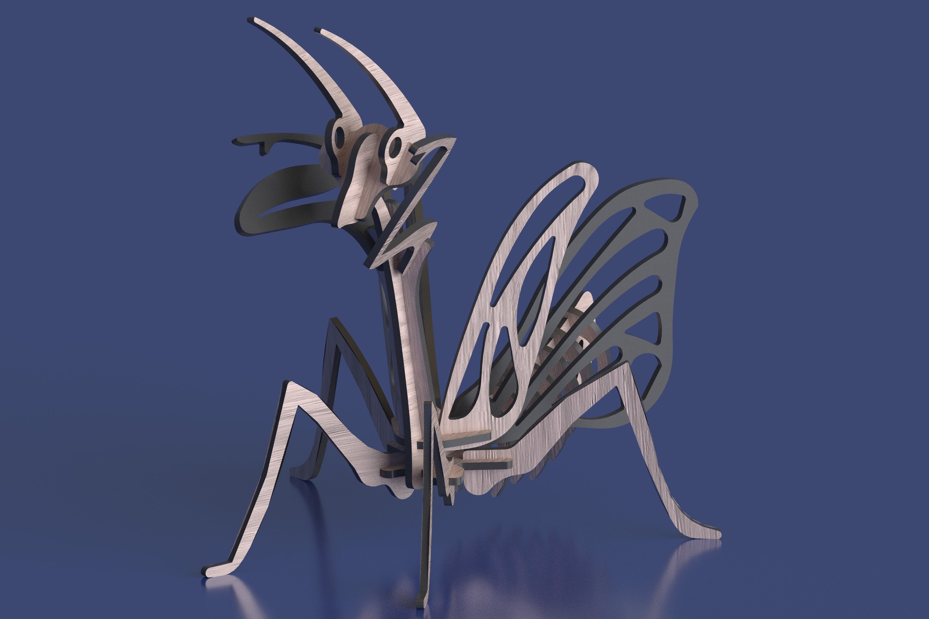 3D Mantis Laser Cut File, Vector Plan for CNC, Woodworking Pattern Svg ...