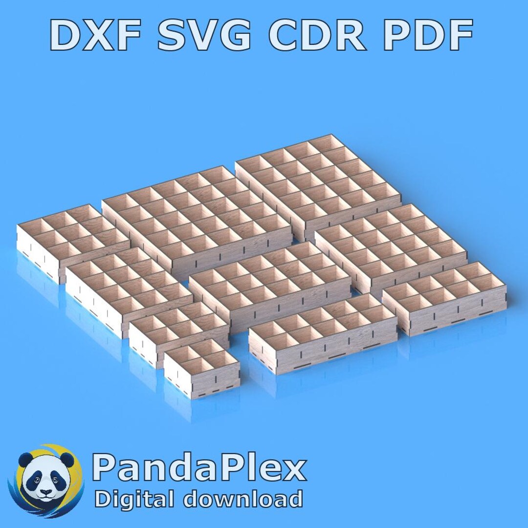 Box of Cells SVG Laser Cut File - Wooden 3D Box, Laser Cut Box Cells ...