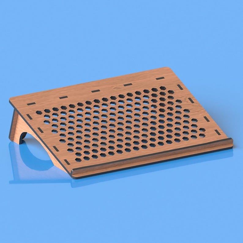 Laptop Stand Laser Cut File, Notebook Stand Svg Wooden Laser Cutting ...
