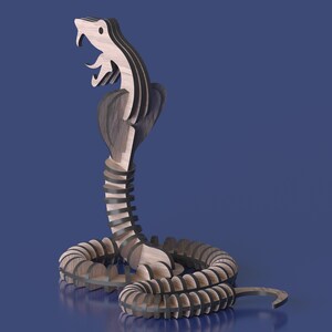 Snake 3D Puzzle SVG Laser Cut File - Engraving Template, Wooden Puzzle ...