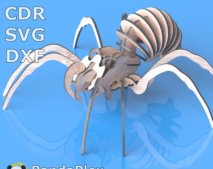 Spider - 3D Puzzle/ Digital File SVG/DXF for Laser or CNC, Halloween ...