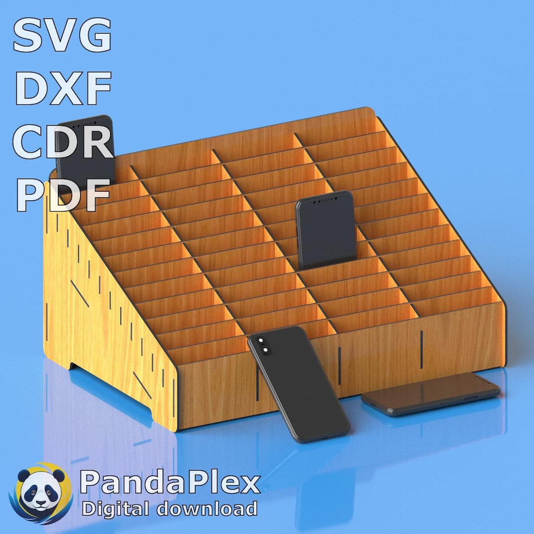 Phone Stand SVG Laser Cut File Laser Phone Holder Design, Wooden Mobile ...