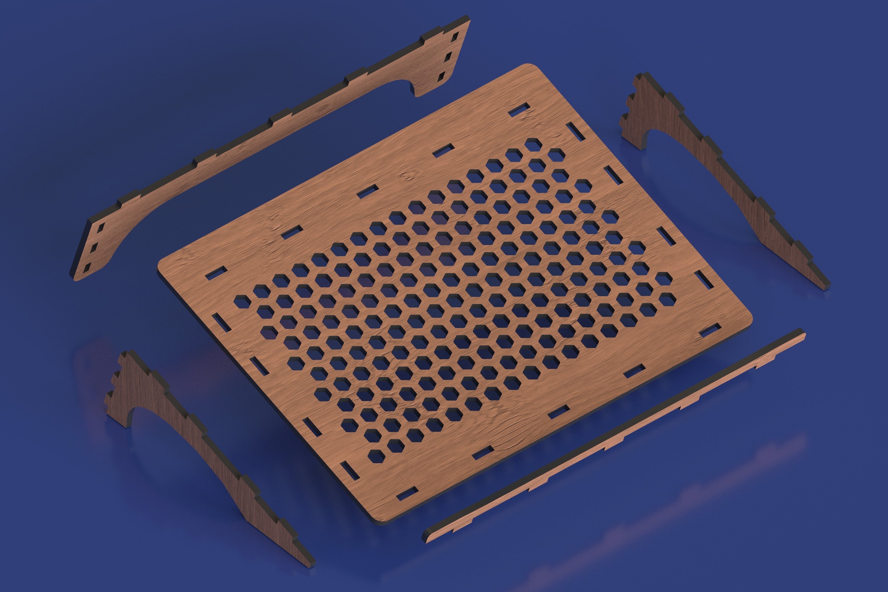Laptop Stand Laser Cut File, Notebook Stand Svg Wooden Laser Cutting ...