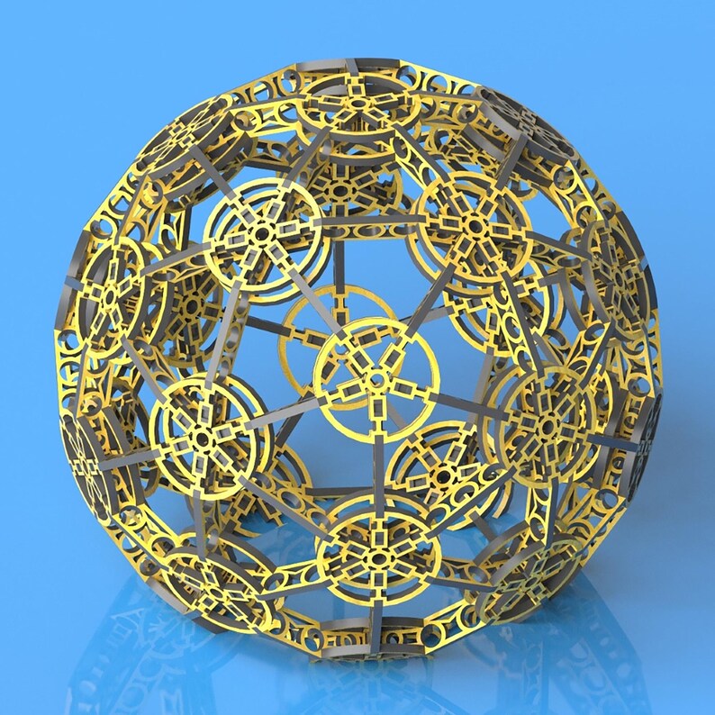 Sphere 3D Puzzle SVG – Laser Cut File | DIY Globe Decor | CNC Vector ...